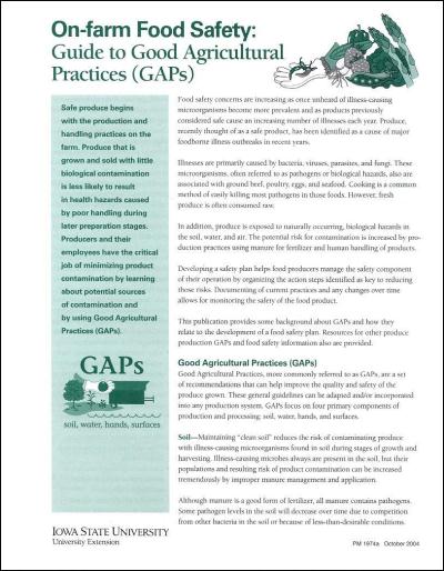 On Farm Food Safety: Guide to Good Agriculture Practices (GAPs) – Urban ...
